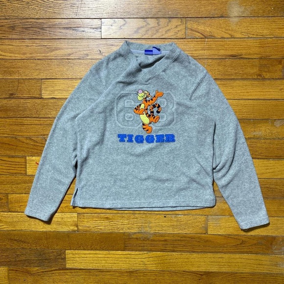 Disney | Tops | Vintage Disney Tigger Fleece Pullover Sweatshirt | Poshmark